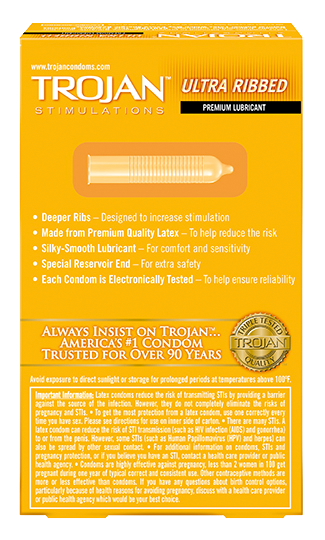 Trojan Ultra Ribbed Condoms - All Condoms